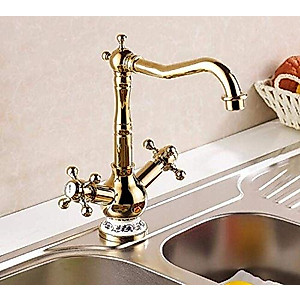 ShiSyan Y-LKUN Gold Kitchen Cold and hot Water faucets Mixer Kitchen taps Basin faucets Home Supplies
