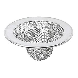 Antrader Kitchen Sink Strainer, 2Pcs Stainless Steel 2-Inch Diameter Mesh Round Filter Bathroom Bathtub Wash Basin Garbage Disposal Basket Filter