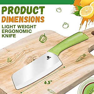 VegItPro 6.5" Vegetable Knife for Kitchen + Vegetable Cutting Knife +Sharp Chopping Knife +Made of all Natural and Recylable Materials + Blade Sheath