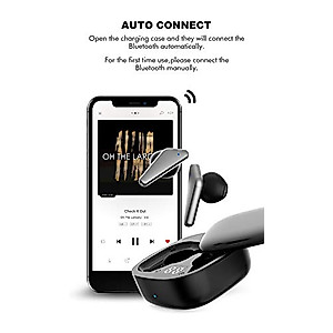 Astren Zyre True Wireless Earbuds – Ergonomic Bluetooth Earbuds with Rotating Charging Case – Noise-Cancelling Waterproof Bluetooth Earbuds – Comfortable and Lightweight Earbuds with Mic (Black)