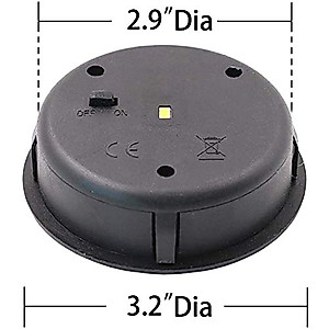 AA 600Mah Solar Lantern Top Replacement for Outdoor Solar Lantern Lights Waterproof (Round Solar Panel)