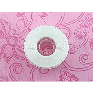 144 Pack - CleverDelights White Prewound Bobbins - 60wt - Size L Bobbins - SA155 Replacement - 3/8" x 13/16" - for Brother and Other Embroidery Machines – Brother PC Series, PE Series, PS Series