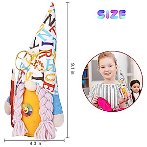 WOKEISE Teacher Appreciation Gifts Gnomes,Back to School Decorations Gnomes Graduation Plush Gift,Handmade Swedish Gnome for Office Desk Home Table Decor,Set of 2