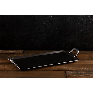 Vasconia Durable Double Burner Griddle - Nonstick Griddle for Frying, Grilling - Home and Commercial Kitchen Cookware, Oven Safe & Dishwasher Safe - 20″ x 11″ Pure Aluminum Griddle Pan for Stove Top