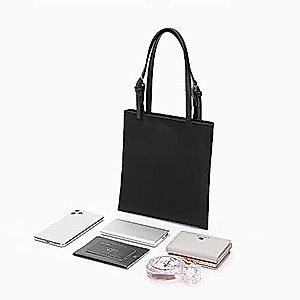 Canvas bag handbag female this year's new popular nylon shoulder bag fashionable Oxford cloth handbag (Black, S)