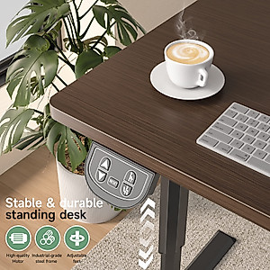 Dripex Electric Standing Desk Height Adjustable Computer Table-43 x 24 Inches Durable Large Workstation with Mouse Pad for Home Office