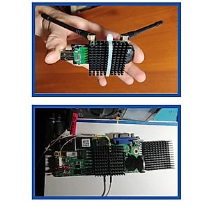 Jienk 4PCS Black Aluminum Heat Sink with Thermal Conductive Adhesive Tape, 40×40×20mm Heatsink Cooler for Cooling VRM GPU Stepper Driver 3D Printer Stepper Motor