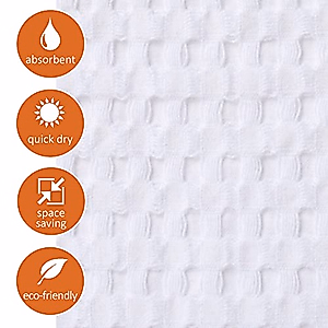 GILDEN TREE Bathroom Mat Absorbent Cotton Quick Dry for Shower, Bath & Bathtub Washable Thin (1, White)