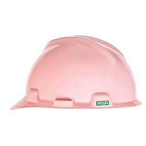 MSA 485364 V-Gard With Staz-On Suspension Cap Style Hard Hat, Pink, Standard