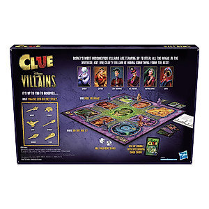 Hasbro Gaming Clue: Disney Villains Edition Board Game for Kids Ages 8+, 2-6 Players (Amazon Exclusive)