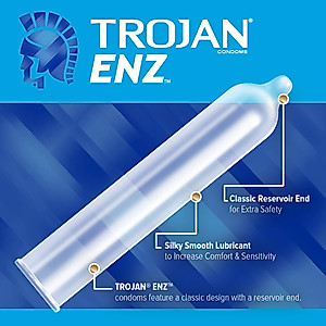 Trojan ENZ Armor Spermicidal Lubricated Condoms - 36 Count