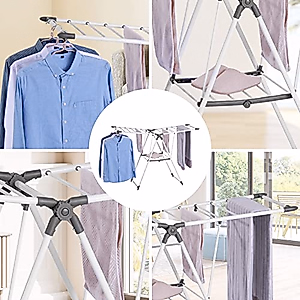YUBELLES 53.54 * 20.28 * 36.02in Clothes Drying Rack, Gullwing Space-Saving Laundry Rack, Space Saving Laundry Drying Rack, Easy Storage Laundry Indoor and Outdoor Use