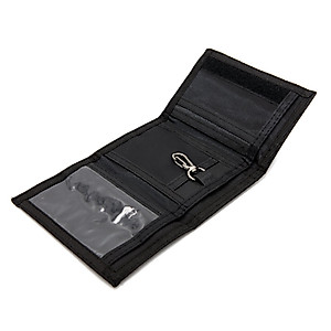 AI-DEE RFID Trifold Canvas Outdoor Sports Wallet for Kids- Christmas Gifts for Boys - Front Pocket Wallet with Magic Sticker - (Camouflage)