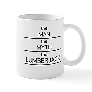 CafePress The Man The Myth The Lumberjack Mugs Ceramic Coffee Mug, Tea Cup 11 oz