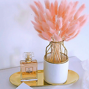 2 Pcs Gold Decorative Tray, Stainless Steel Towel Tray Candle Organizer Dish Plate Tea Fruit Trays Small Storage Tray Cosmetics Jewelry Key Tray for Perfume Kitchen Bathroom Vanity Counter