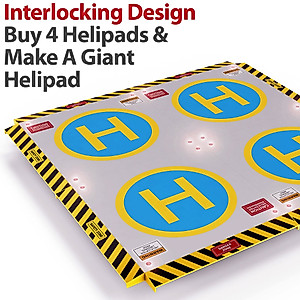 Eagle Pro Remote Control Helicopter Landing Pad - Complete Edition - Flashing LED Lights Installed - Suitable for RC Helicopters, Quadcopters, Drones, Syma Helicopters