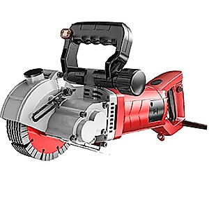 VICSEC Electric Wall Grooving Cutting Machine Chaser 110V for Slotting Brick Granite Marble Concrete Grooves With 5Pcs 5Inch 133mm Diameter Saw Blades Dustproof and Line Infrared Sighting