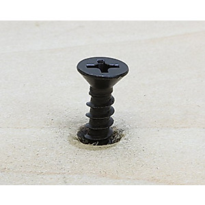 Bolt Dropper 8 x 3/4'' Black Oxide Coated Stainless Flat Head Phillips Wood Screw (100 Pack), 18-8 (304) Stainless Steel Screws Corrosion Resistant Flat Head by Bolt Dropper