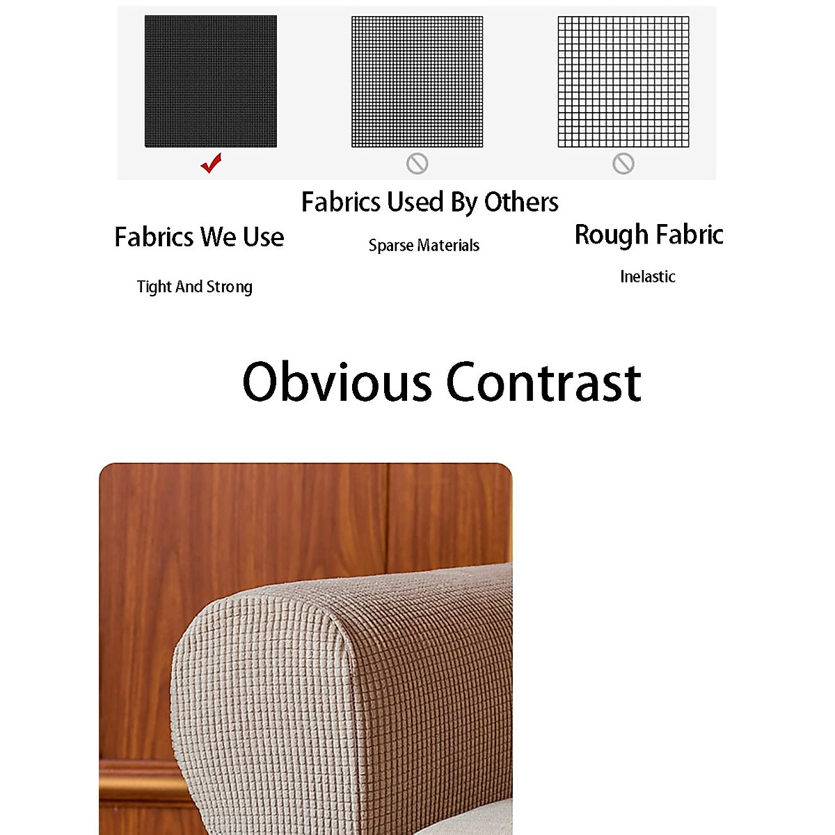 LINGXIYA Set of 2 Sofa Armrest Cover, Soft Stretch Arm Cover for Recliners Sofas Chairs,Couch Furniture Armrest Protector Covers