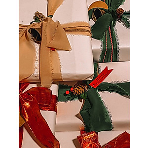 Chiffon Ribbon Mixed Color Handmade Frayed Fringe Sheer Boho Silk Ribbons for Gift Wrapping, Floral, Wedding Invitations, Bouquet, 1-1/2'' 2 Yards*9 Rolls