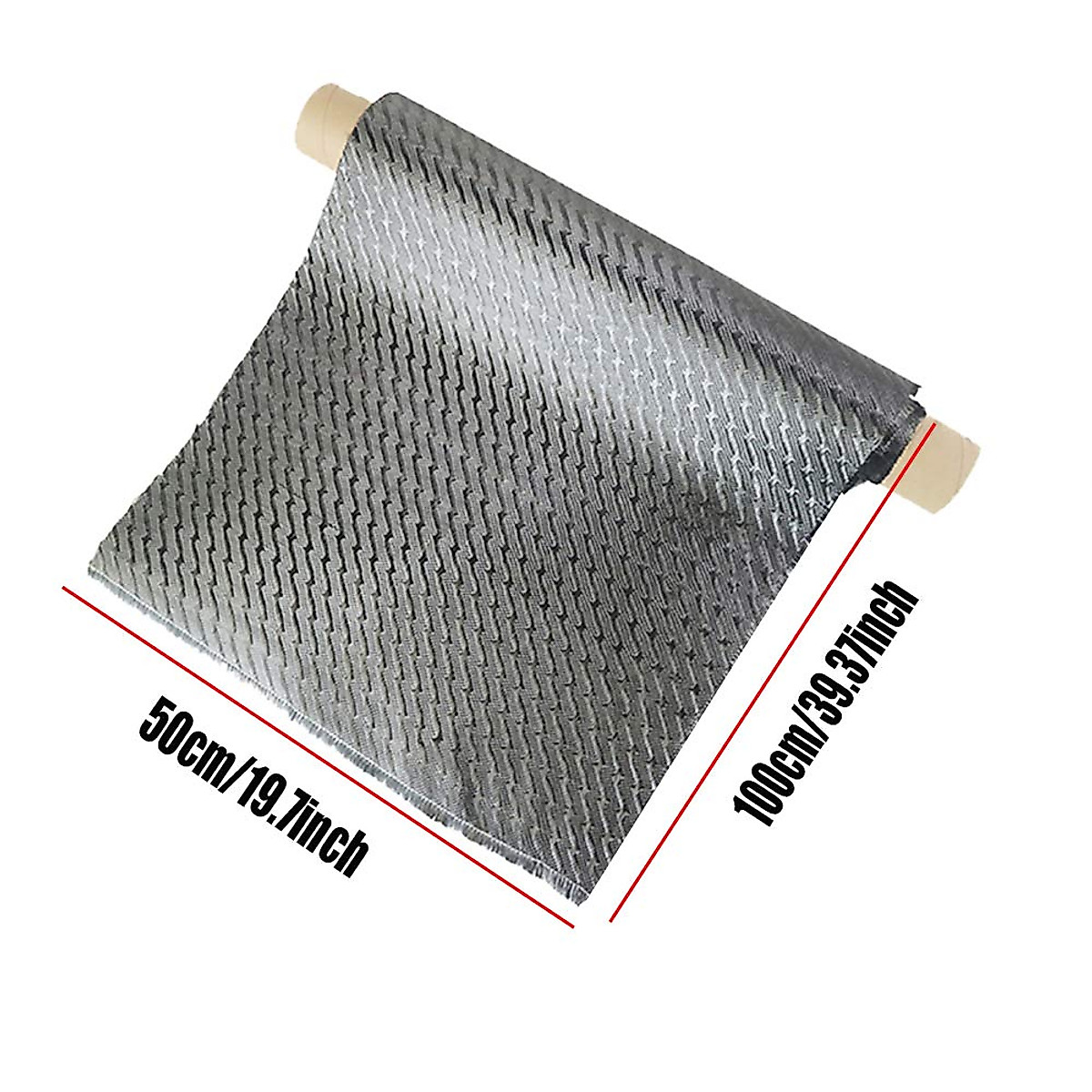 SOFIALXC Carbon Fiber Fabric Cloth 240g/m² Lightning Twill(19.7inch /50cmx39.37inch/100cm)