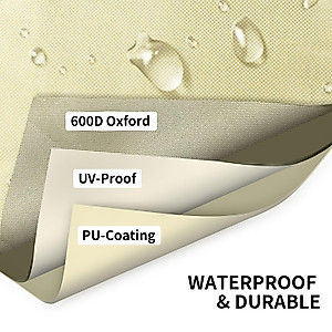 Heavy Duty 600D Oxford Fabric Snow Blower Cover - All Weather Premium Waterproof Dustproof UV Protection - Fit Most Electric Two-Stage Snow Blowers (51.2" L x 33.1" W x 40.2" H)