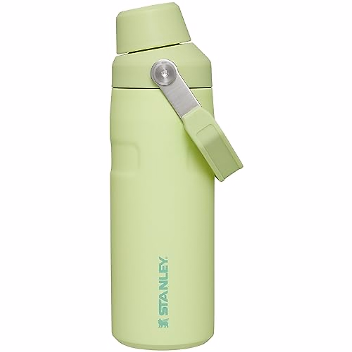 Stanley IceFlow Fast Flow Water Bottle 16 oz | Angled Spout Lid | Lightweight and Leakproof for Travel and Sports | Insulated Stainless Steel | BPA-Free | Citron