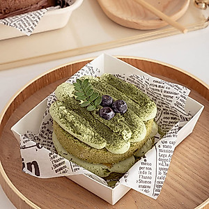 100Pcs Wax Paper Sheets for Food, Basket Liners Food Picnic Paper Sheets Greaseproof Deli Wrapping Sheets, 7 x 7 Inch (Pure white)