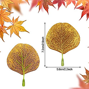 WILLBOND 400 Pieces Eucalyptus Leaves Artificial Eucalyptus Petals Fake Leaves for DIY Wedding Bouquet Party Garden Cake Table Decoration (Rusty Red and Fall Coffee)