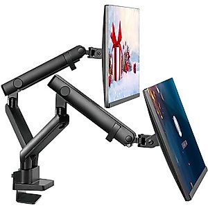 Dual Monitor Arm, Dual Monitor Mount, Dual Monitor Desk Mount up to 32 Inch Computer Screens, Dual Monitor Stand VESA Mount, Monitor Mount & Monitor Arms for 2 Monitors, Computer Monitor Arms in Black