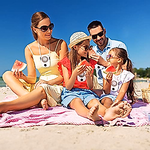 Esohon Personal Mini Fan Hands Free Necklace Portable Hanging USB Fan with An Adjustable Lanyard 3 Speeds Outdoor Travel Camping Quiet Powerful Cooling White Fashionable