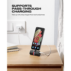 VIYISI Portable Charger USB C - 5000mAh 20W PD Fast Charging Battery Pack with Stand - LED Display Small Power Bank Compatible with iPhone 15 Pro Max Plus,Samsung Galaxy,Android Phones etc -Black
