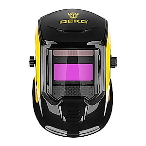 DEKOPRO Solar Powered Welding Helmet Auto Darkening Welder Mask Diversify Design Adjustable Shade Range 4/9-13 for MIG TIG Arc Welding Machine