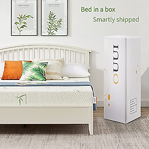 OUUI Full Size Mattress, 6 Inch Gel Memory Foam Mattress for Cool Sleep Pressure Relief Bamboo Breathable Cover Medium Firm Full Mattress in a Box, White, CertiPUR-US Certified