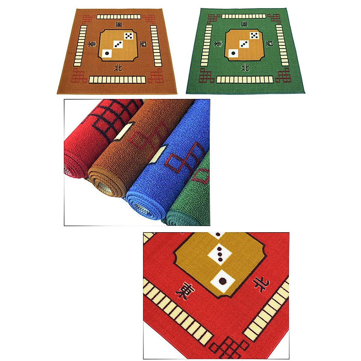 Exclen Universal Mahjong/Paigow/Card Table Cover, Slip Resistant Mat 31" x 31" (78cm x 78cm) (Blue)