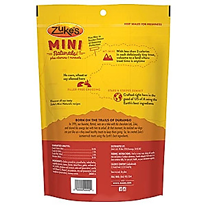 Zuke's Mini Naturals Dog Training Treats, Salmon Recipe, Soft Mini Dog Treats with Vitamins & Minerals, Made for All Breed Sizes (Chicken, 16 Ounce (Pack of 2))