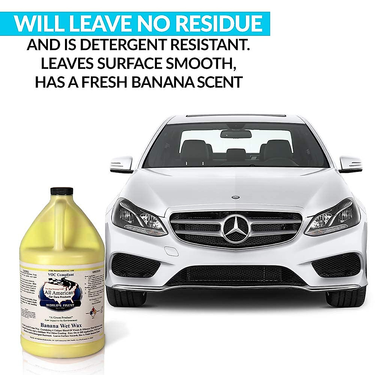 All American Car Care Products Banana Wax - Premium Synthetic Long Lasting Automotive Wax (1 Gallon)