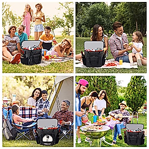 Insulated Cooler Bag with Wheels, 56 Cans Rolling Cooler, Soft Cooler Bag Backpack with Sturdy Zipper for Beach, Camping, Picnic, Patio, Travel, Outdoor, Durable, Reusable and Sustainable, Leakproof