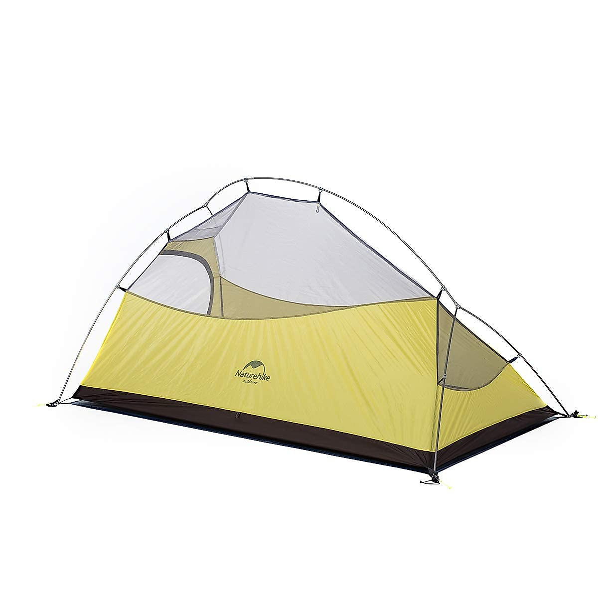 Naturehike Cloud Up Free Standing 2 Person Backpacking Tent Ultralight Nylon Double Layer Camping Tents for Two Person (2 Person, 20D Nylon Forest Green)