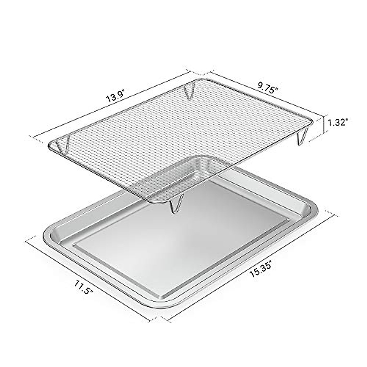 only fire Stainless Steel Baking Sheet with Rack Roasting Pans for Smokers and Pellet Grills Great Kitchen Baking Accessories