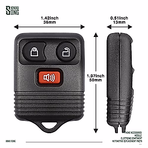 XINXUSONG (Set of 2) Car Key Fob Keyless Entry Remote 3 Button Replacement for 1998-2016 F150 F250 F350 - CWTWB1U331, CWTWB1U212, CWTWB1U345, GQ43VT11T