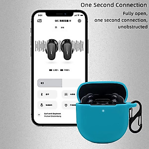 CASEVERSE Case for Bose QuietComfort Earbuds II Kids Women Men with Keychain Pendant, Cute Silicone Cartoon Astronaut Protective for Bose Earbuds ii Case