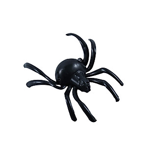 YUNGCHI 60 Halloween Plastic Spiders, Halloween Fake Spiders, Nightmare Before Christmas Halloween Decorations, Pumpkin Box，Set of 60