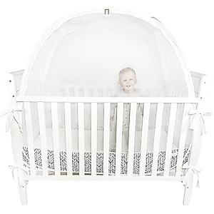 SLUMBLE Luxury Crib Tent | Crib Tent to Keep Baby from Climbing Out of Crib | Upgraded Mesh Crib Bumper Option | Premium Instant Pop-Up Crib Cover | Baby Crib Safety Tent | Designed in The USA