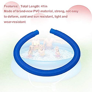 Pool Pump Replacement Hose, 1.25 x 41 Inch for compatible with Filter Pump 607, 637 and 32mm Above Ground Pools include 6 Hose Clamps, Replace for compatible with Hose(3 set)