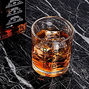 Best Uncle Ever Whiskey Glass for Uncle - Old Fashioned Whiskey Glasses for Uncle, New Uncle, Brother from Nieces, Nephews, Sisters, Friends, Uncle Gifts for Christmas, Birthday, Father's Day, 10Oz