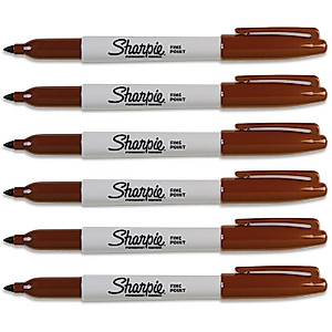 Sharpie Fine Point Brown Original Permanent Marker (6-Each)