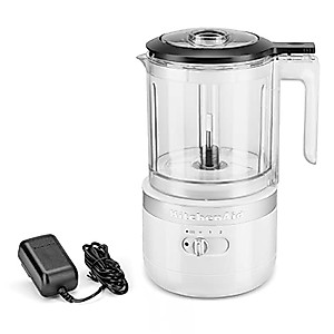 KitchenAid 5 Cup Cordless Food Chopper, White