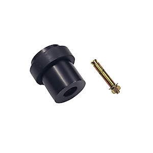 Door Stopper, Safety Cylindrical Floor Decorative doorknobs Stainless Steel with Rubber Contemporary-Black