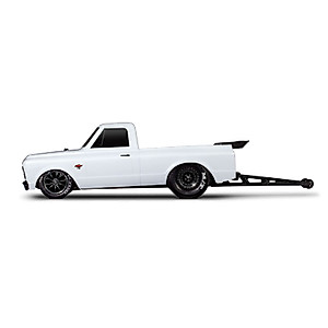 Traxxas 1/10 Scale Drag Slash, White, Fully Assembled, Ready-to-Race® with TQi™ 2.4GHz Radio System, Stability Management®, and Velineon Brushless Power System